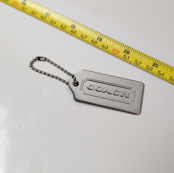 Coach | Bags | Coach Metal Bag Hangtag Silver | Poshmark